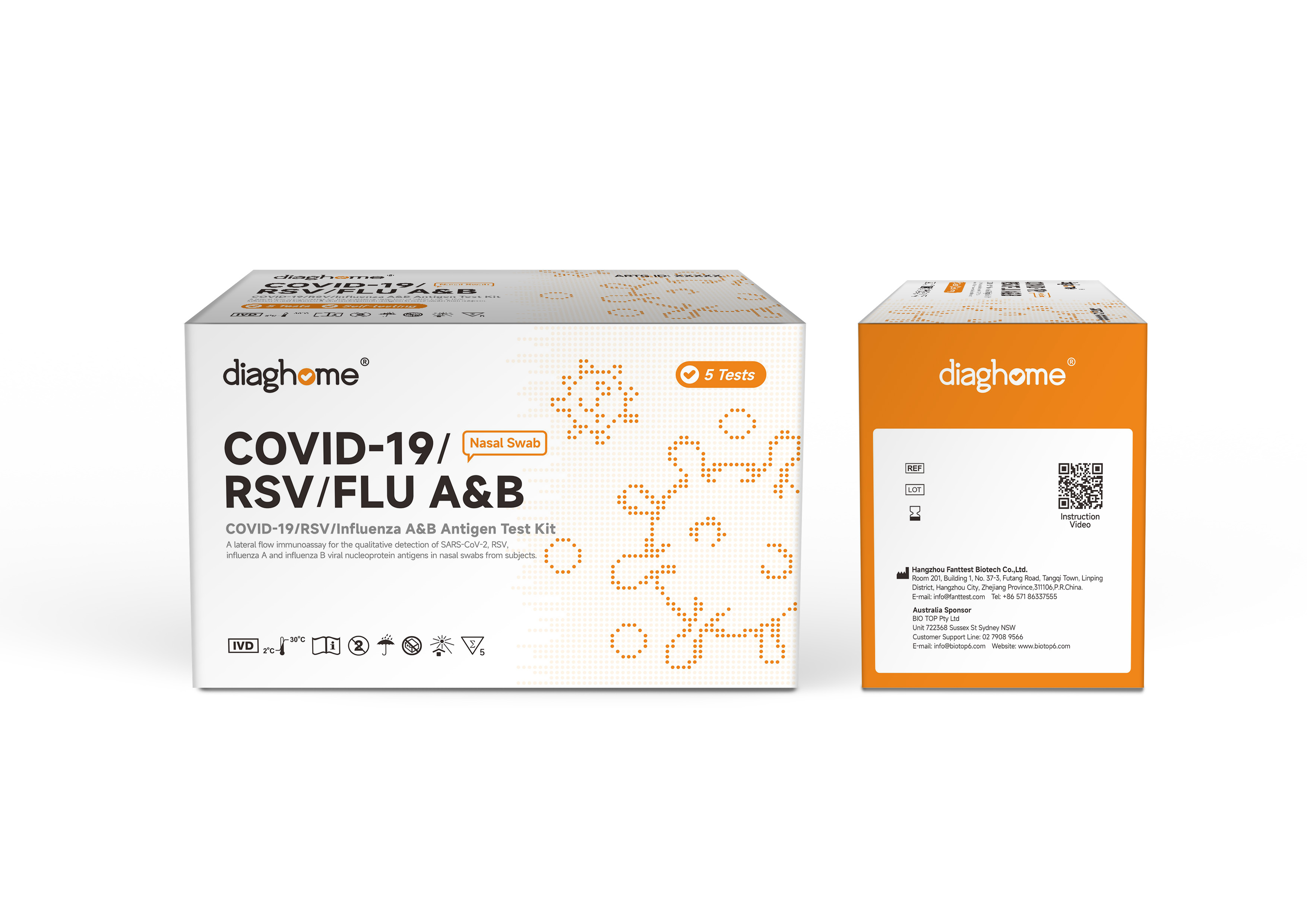 Wholesale diaghome_COVID-19/RSV/Influenza A&B Antigen Test Kit ...